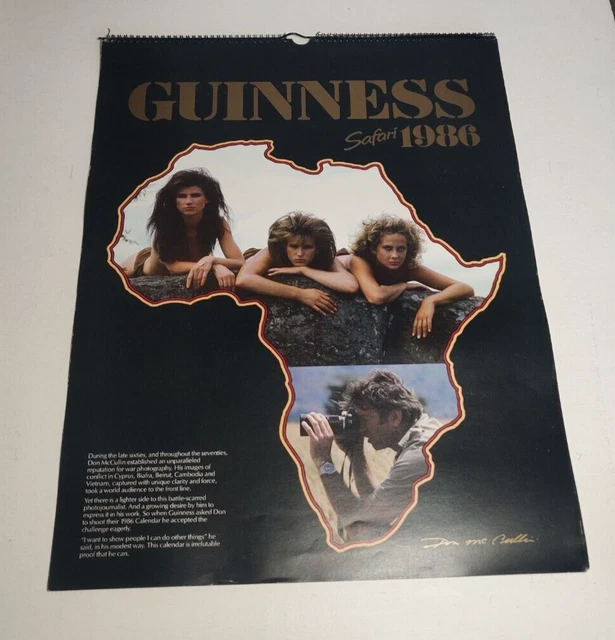 GUINNESS CALENDAR 1986 Vintage Guinness 'Safari' Calendar £10.00 ...