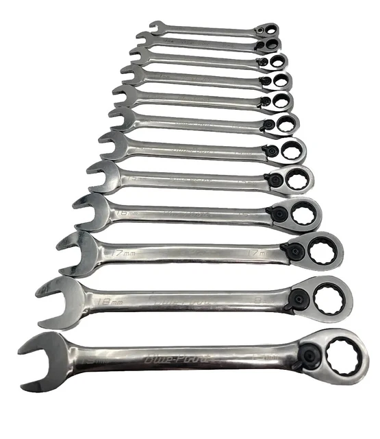 BLUE POINT TOOLS 12 Piece Metric Ratcheting Combination Wrench Set 8mm - 19mm $349.84 - PicClick CA