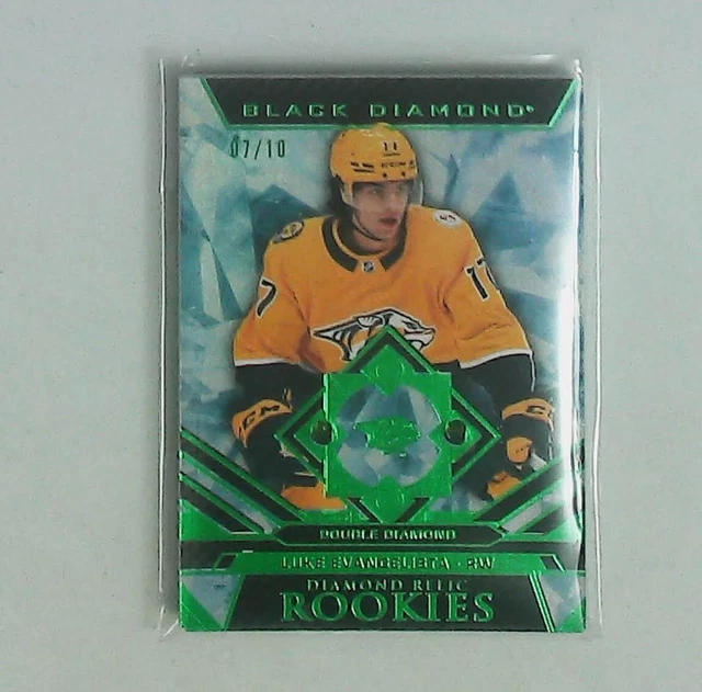 2023-24 UD BLACK Diamond Relic Rookie Gems Emerald Luke Evangelista 7/ ...