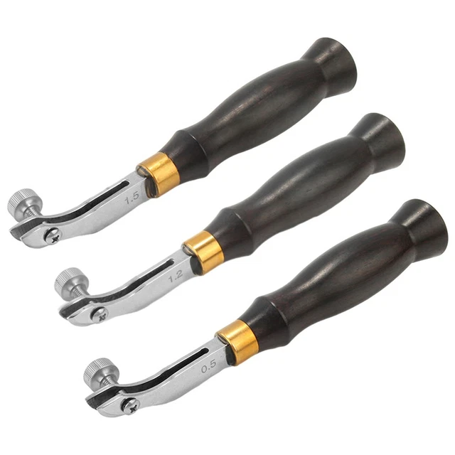 STAINLESS STEEL ADJUSTABLE Scriber Leather Edge Grooving Tool Diy ...
