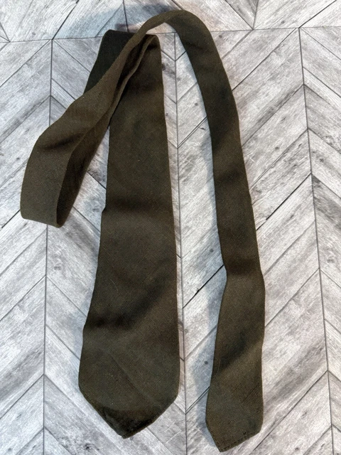 VINTAGE 1950'S US Army Military Green Dress Uniform Wool Blend Neck Tie ...