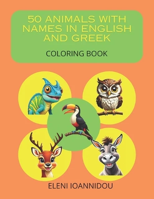 50 ANIMALS WITH NAMES IN ENGLISH AND GREEK coloring book by Eleni ...