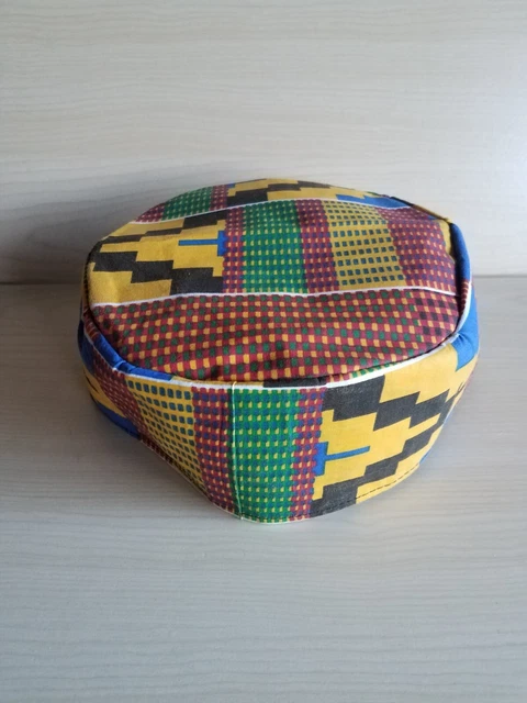 African Print Kente Traditional Kufi Men Hat African Cap Colorful
