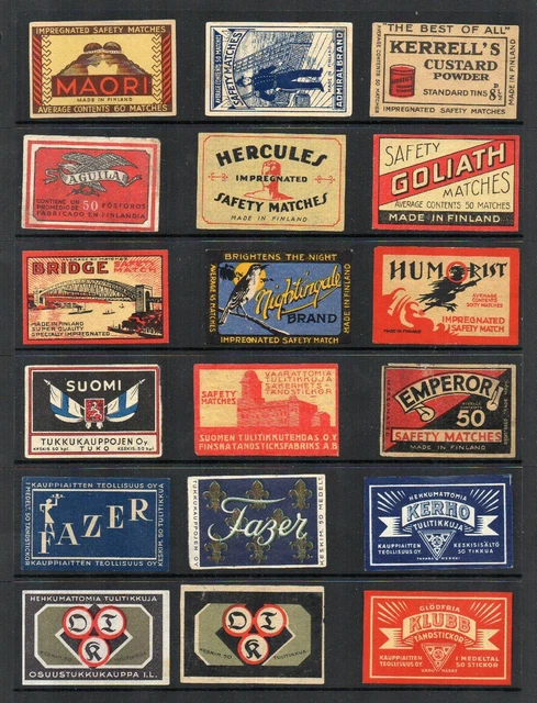 MATCHBOX LABELS ADVERTISING Rare early Made in FINLAND #868 £5.99 ...