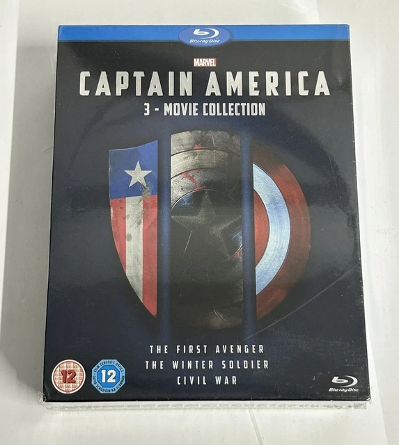 CAPTAIN AMERICA 1-3 Movie Collection [Blu-ray Box Set] Marvel Trilogy 1 ...