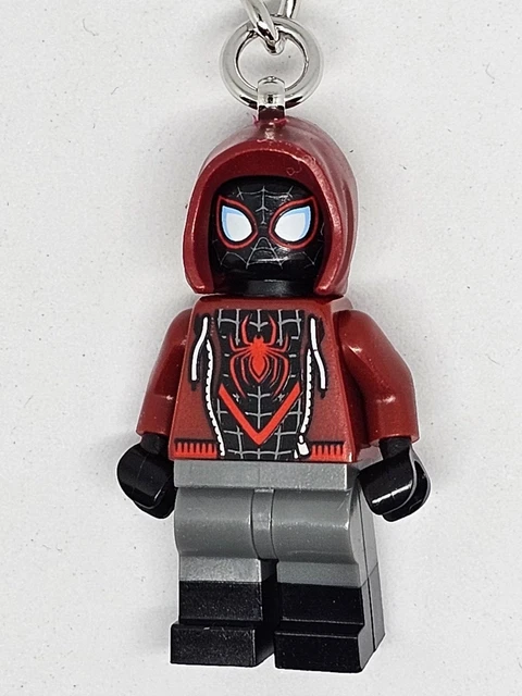 LEGO MARVEL SPIDERMAN Miles Morales Minifigure Keyring Keychain 854153 ...