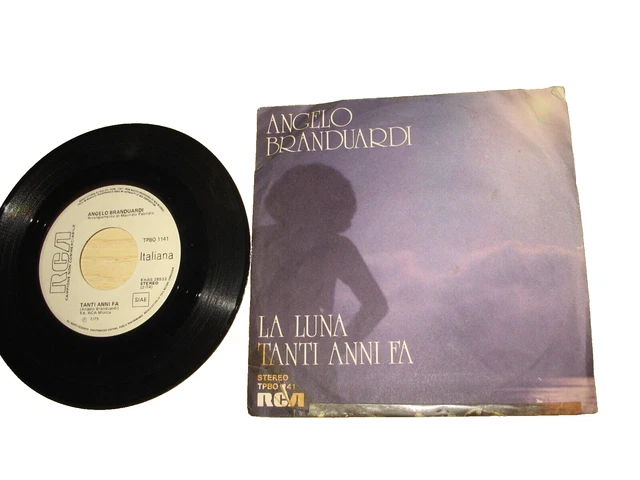ANGELO BRANDUARDI / TANTI ANNI FA, La Luna / Ooola 45 giri 1975 PROMO ...