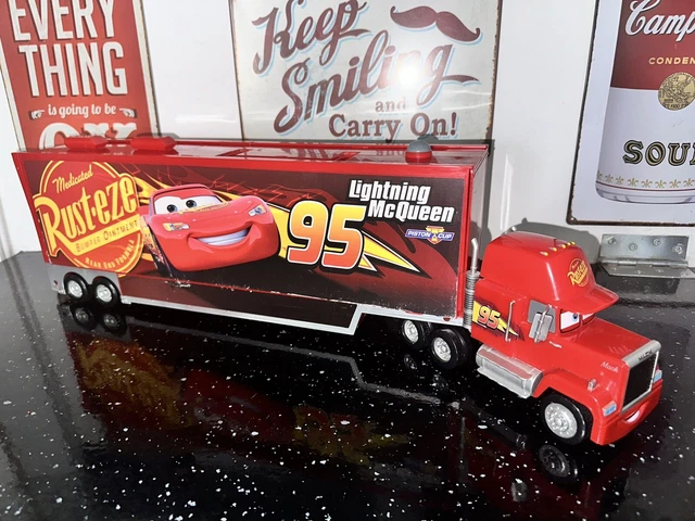 DISNEY STORE CARS Talking Large Mack Transporter Truck Carrier Case ...