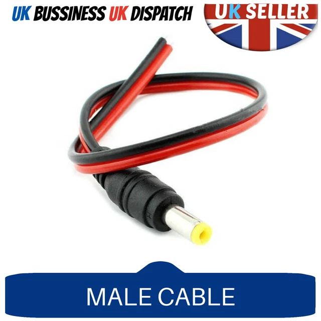 DC POWER EXTENSION Lead Wire Cable, 5.5mm x 2.1mm Plug to Bare End ...