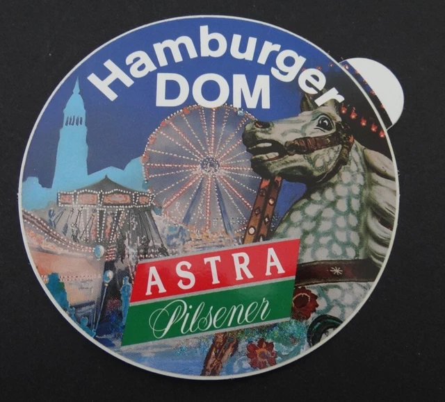 AUFKLEBER ASTRA PILSENER Hamburger Dom HH Pils Bier Knolle St.Pauli ...