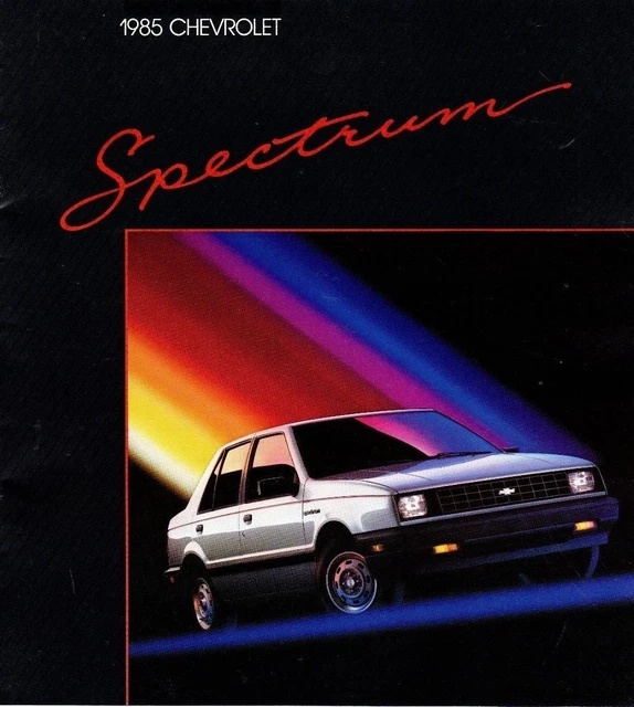 BIG 1985 CHEVY SPECTRUM Brochure/Catalog with Color Chart: Sedan, Coupe ...