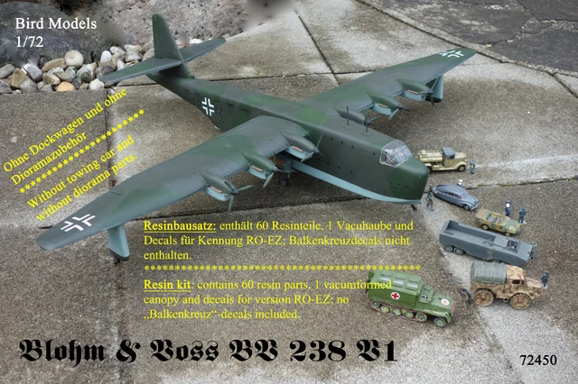 BLOHM & VOSS BV 238 V1 1/72 Bird Models Resinbausatz / resin kit EUR ...