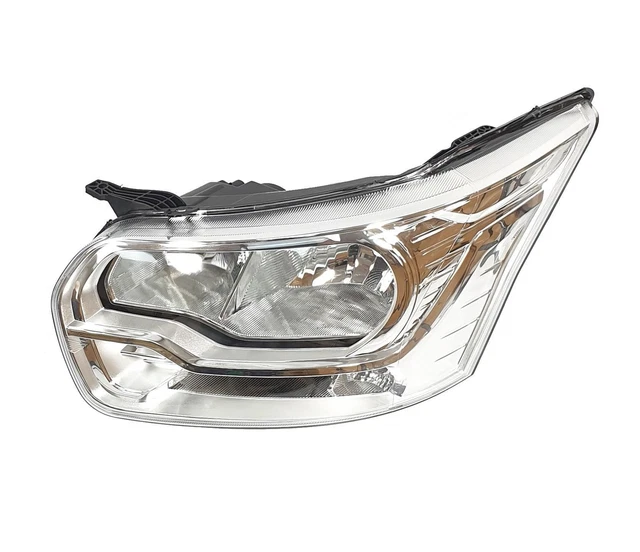 FORD TRANSIT HEADLIGHT Halogen Headlamp With LED DRL Chrome Left Hand ...