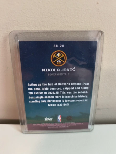 2025-26 TOPPS NBA - 8-Bit Ballers #8B-20 Nikola Jokic Purple Rainbow ...