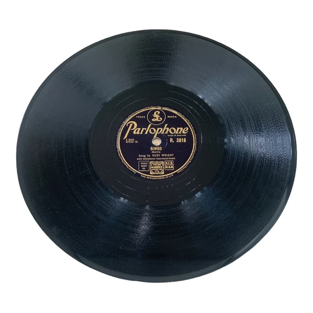 VINTAGE RUBY WRIGHT Bimbo/Boy 10” shellac Parlophone 78 record. 1954 R3816 £8.99 - PicClick UK