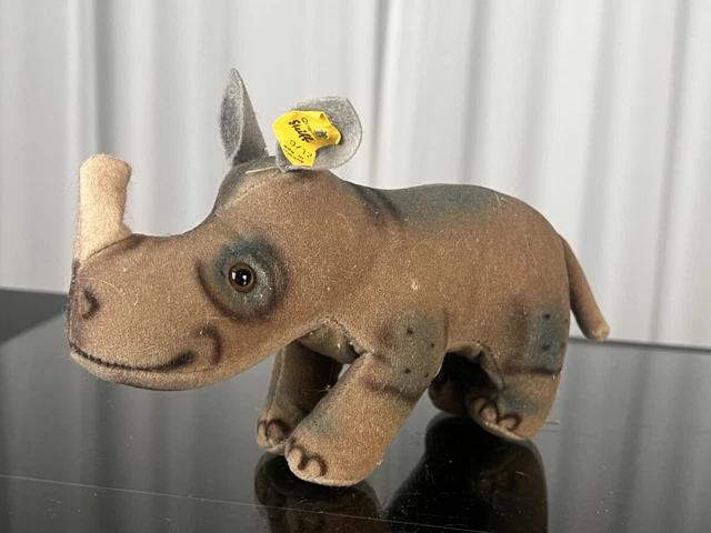STEIFF ANIMAL RHINOCÉROS 12 X 18 CM - État Parfait EUR 31,83 - PicClick FR