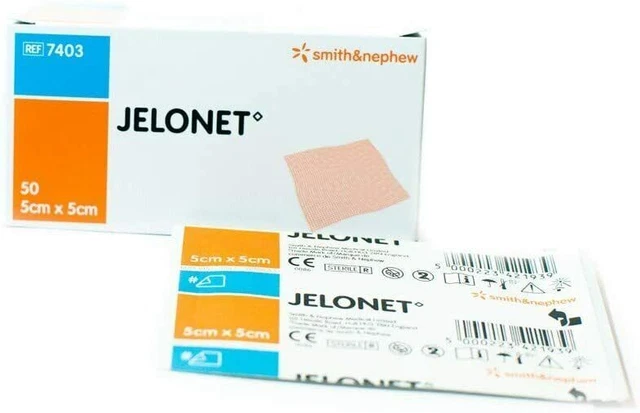 JELONET 5CM X 5cm - Sterile Paraffin Gauze Dressings, Wounds, Burns ...