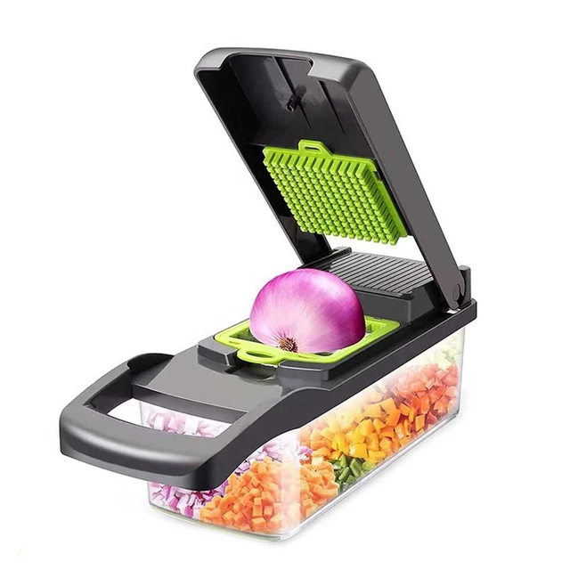 MULTI-PURPOSE VEGETABLE SLICER Shredder Durable Plastic Manual Chopper ...