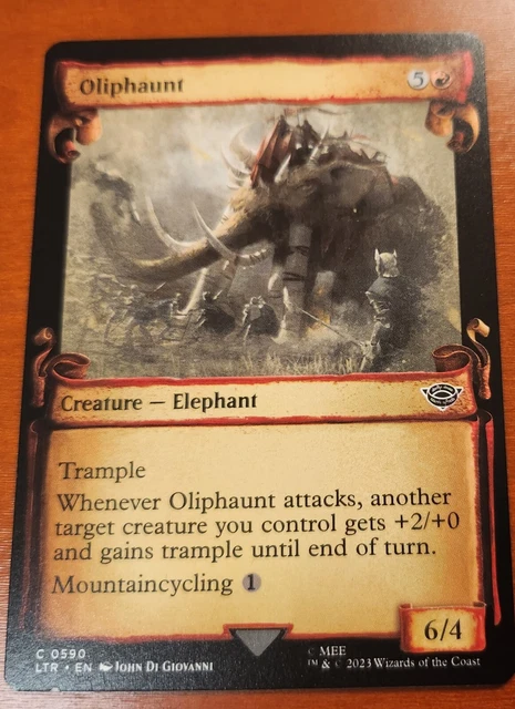 OLIPHAUNT C0590 ROULEAUX vitrines magiques MTG Seigneur des Anneaux EUR ...