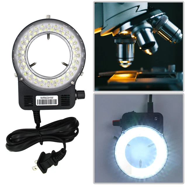 100-240V ADAPTER ADJUSTABLE Microscope Ring Light Illuminator for ...