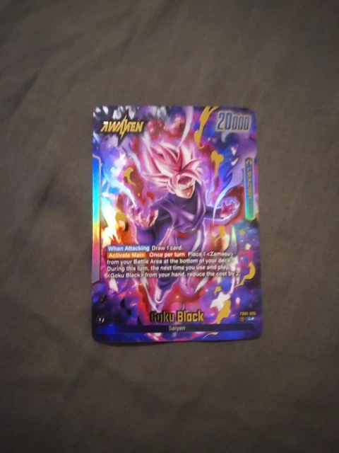 GOKU LEADER NOIR Alt Art Secret Rare FB01-035 Dragon Ball Fusion Monde ...
