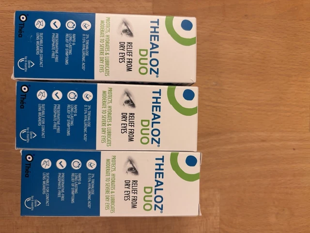 THEA THEALOZ DUO Original Preservative-Free Dry Eye Drops, 3-Pack, 10ml ...