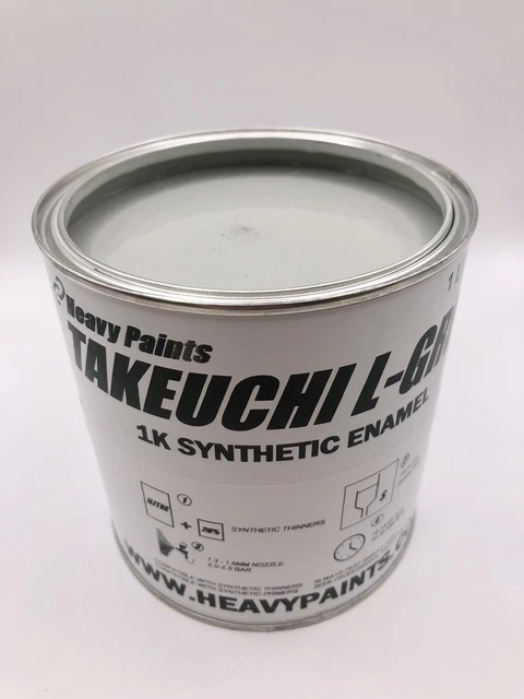 TAKEUCHI LIGHT GREY Excavator Paint High Endurance Enamel Paint 1 Litre ...