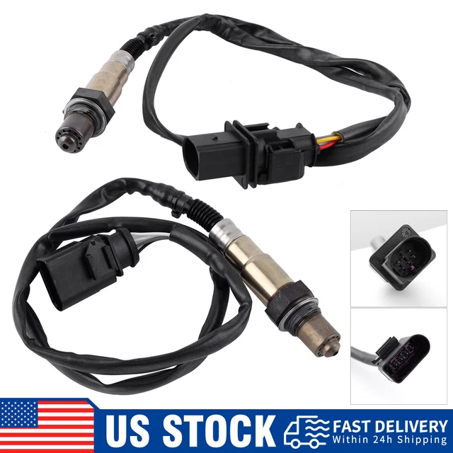 2PCS UPSTREAM+DOWNSTREAM O2 Oxygen Sensor For 2014-10 VW Beetle Golf ...