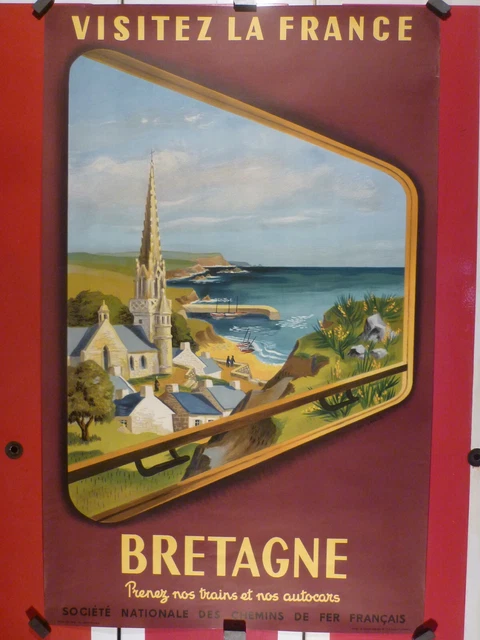 AFFICHE ANCIENNE ORIGINALE Bretagne SNCF visitez la France 1953 EUR 650 ... AFFICHE ANCIENNE ORIGINALE Bretagne SNCF visitez la France 1953 EUR 650 ...