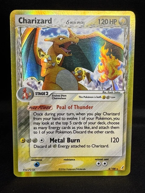 CHARIZARD HOLO - 4/100 EX Crystal Guardians Delta Species Pokémon Card ...