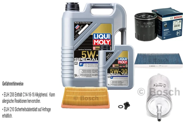 BOSCH INSPECTION SET 6L Liqui Spécial Moly Tec F 5W-30 pour Ford Focus II EUR 138,47 - PicClick FR