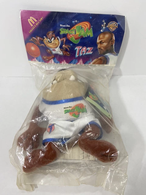 VINTAGE SPACE JAM Taz 8” Plush Doll Mcdonalds Looney Tunes Tasmanian ...