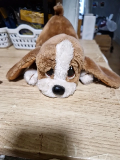 VINTAGE SAD SAM & Honey Lying Down Sam Dog Soft Toy Plush Applause 1985 ...