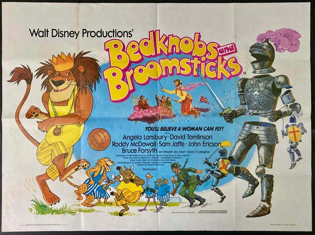 BEDKNOBS AND BROOMSTICKS Original Quad Movie Cinema Poster Walt Disney ...