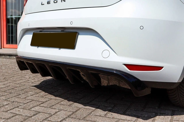 RARE PERFORMANCE REAR Bumper diffuser addon with ribs / fins For Seat ...