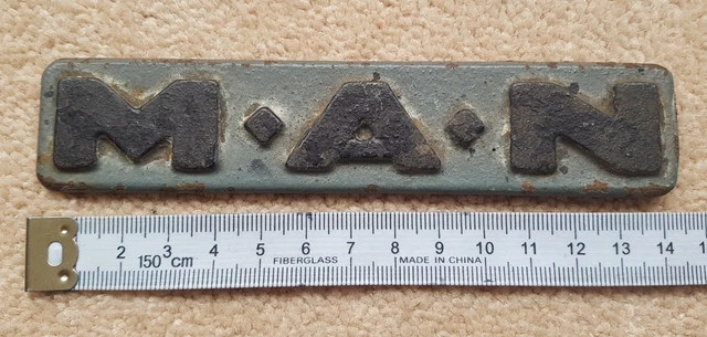 MAN CAST IRON Engine Badge Bus Truck Coach Lorry Wagon Sign Plate ...