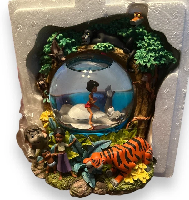DISNEY THE JUNGLE Book Musical Snow Globe "Bear Necessities" Mowgli ...