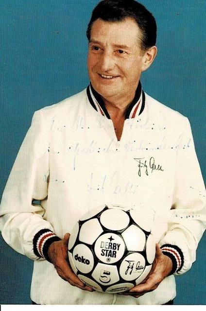 FRITZ WALTER (+) Autogrammkarte signiert Weltmeister 1954 -Deutschland ...