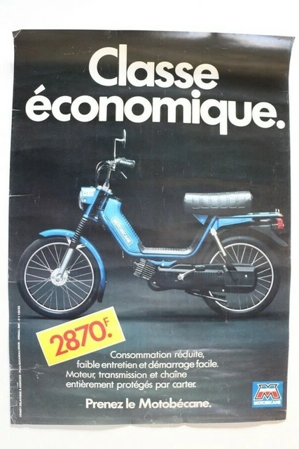 AFFICHE ORIGINALE MBK MOTOBECANE M11 Classe économique 1982 EUR 19,90 ...