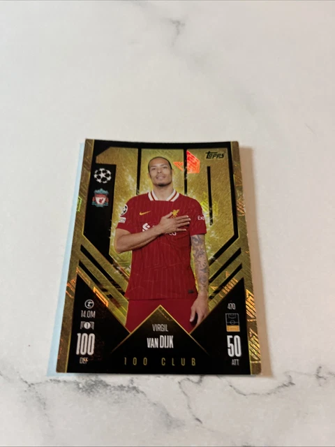 TOPPS MATCH ATTAX 2024/25 - Virgil Van Dijk - 100 Club £1.58 - PicClick UK