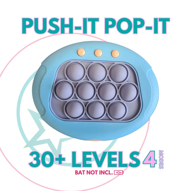 UK PUSH-IT POPPIT Light Up Game Bubble Sensory Fidget Toy Electronic ...