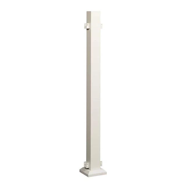 FORTRESS LINE POST W/Base Cover and Brackets Railing Kit 6.1"Hx6.1"W ...