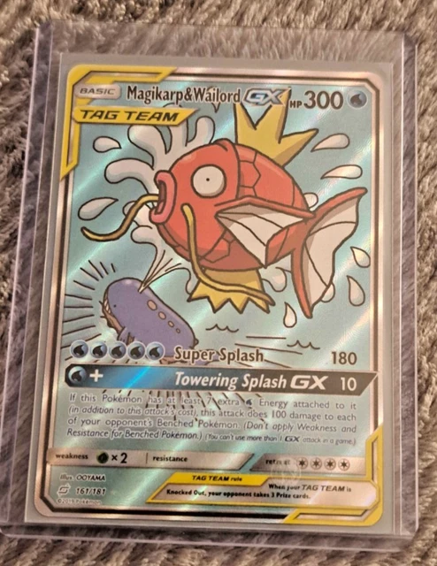 MAGIKARP & WAILORD GX 161/181 Alternate Full Art Tag Team Up NM/MT See ...