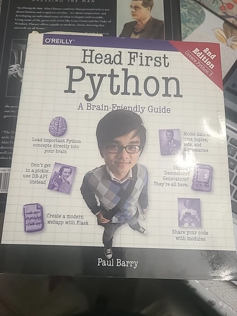 HEAD FIRST PYTHON : A Brain-Friendly Guide by Paul Barry (2016, Trade ...