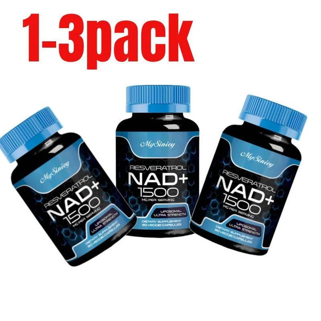 NAD+ 1500MG . Resveratrol, DNA Repair, Heart & Antiaging Antioxidant ...