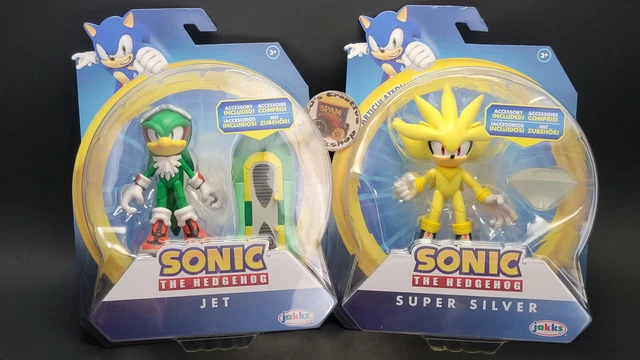 JAKKS SONIC THE Hedgehog Jet Super Silver 4” Action Figure Wave 12 ...