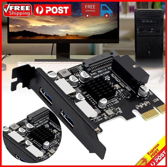 USB 3.0 PCI Express Expansion Card 5Gbps SATA 15Pin Power Port for PC ...