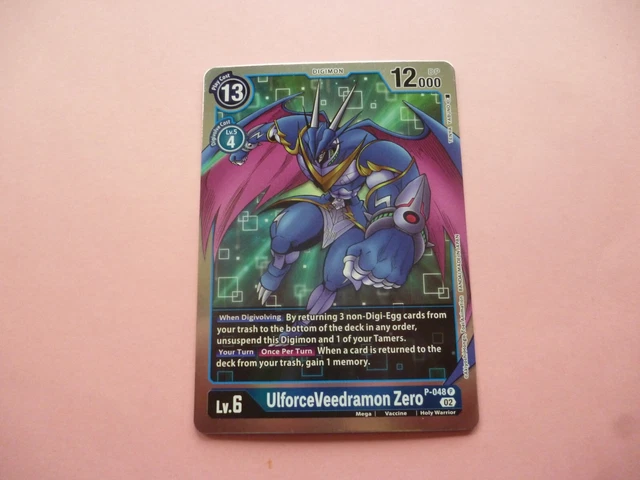 CARTE DIGIMON ULFORCEVEEDRAMON Zero P-048 TCG Digital Monster Holo EUR ...