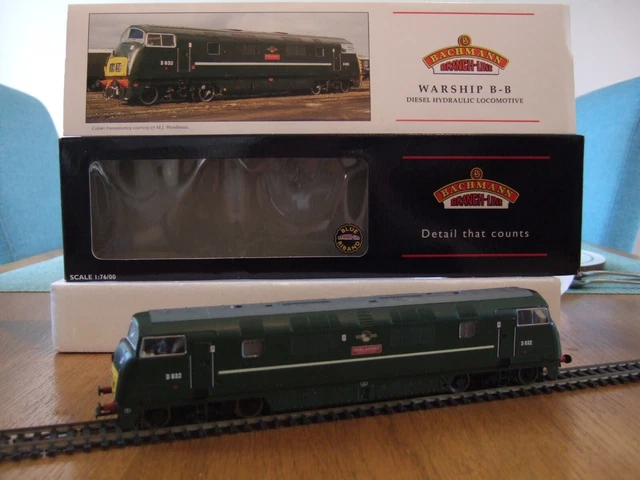 BACHMANN 32 - 051 Class 42 Warship Diesel D832 'Onslaught' Br Green C9 ...