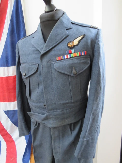 1950 S RAF Royal Air Force Officer's Uniform WWII Medal Ribbon ...